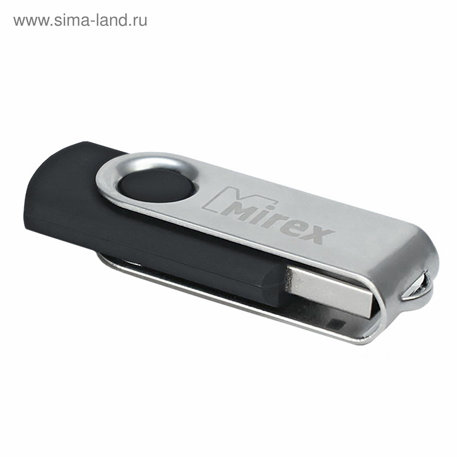 Флешка SWIVEL BLACK, 4 ГБ, USB 2.0, чтение до 25 Мб/с, запись до 15 Мб/с, чёрная