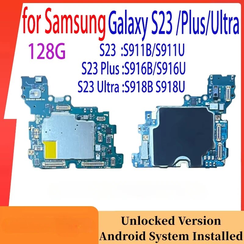 100% разблокированная материнская плата для Samsung Galaxy S23 S911U S911B S23 S23Plus S916B 256GB