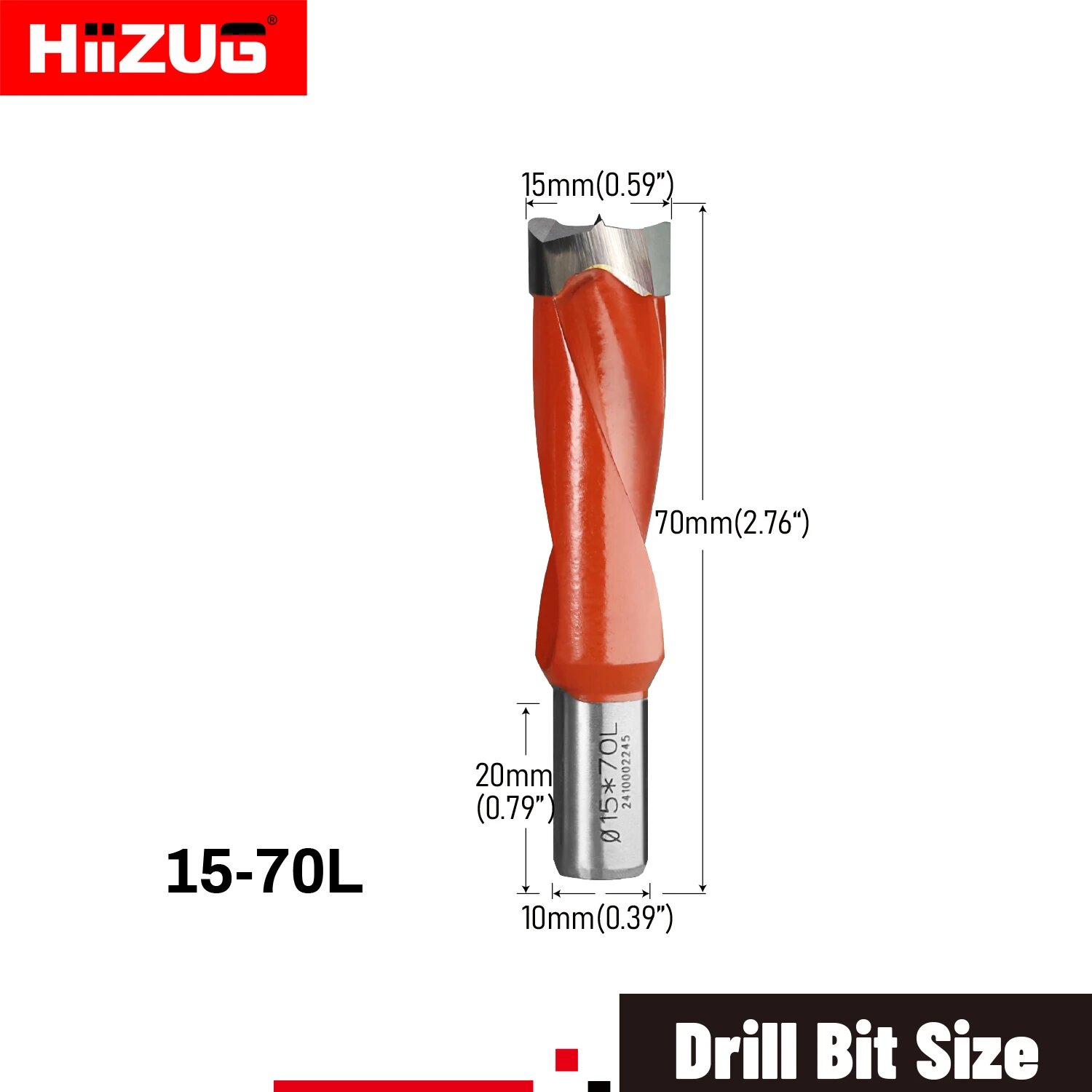 Сверла Hiizug Tool Brad Point 15x70 мм 15x70L-1Pcs