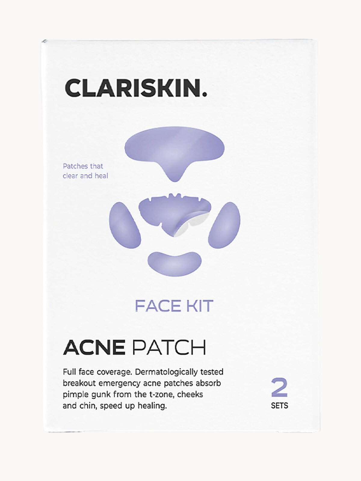 Патчи от прыщей и акне Clariskin 10шт, набор гидроколлоидных патчей от акне для всего лица.