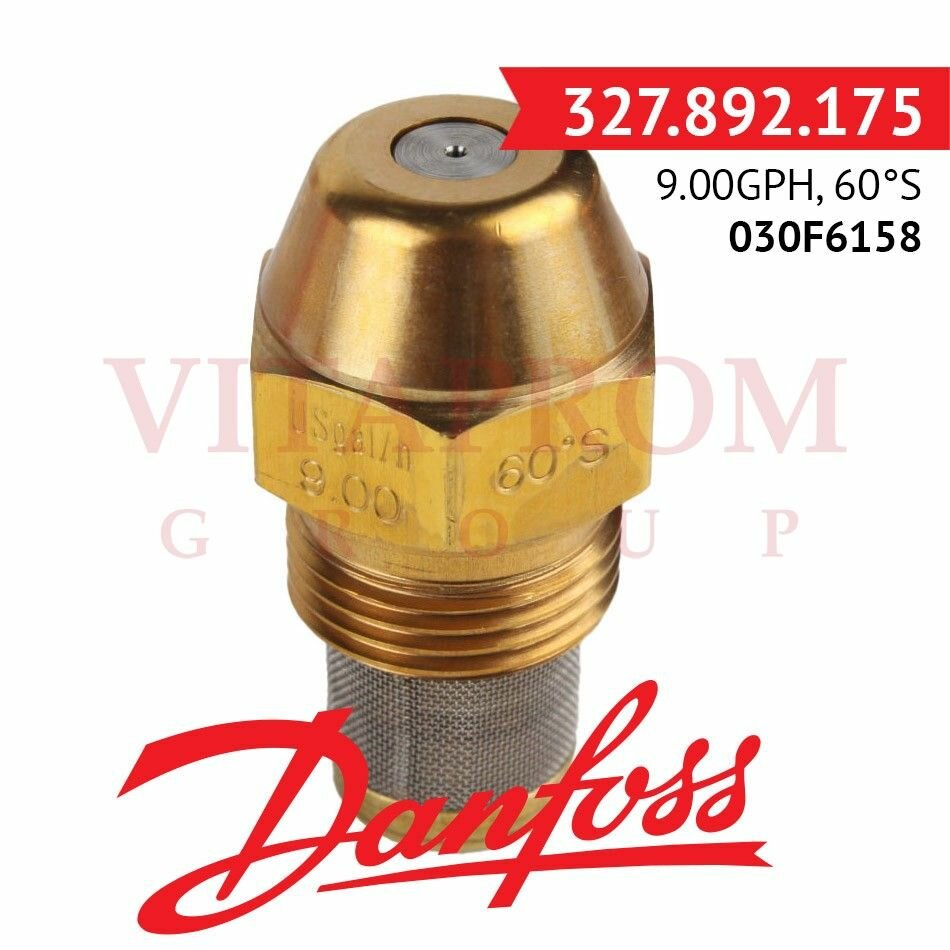 Форсунка Danfoss 9.00GPH, 60S, 030F6158 — фото 1