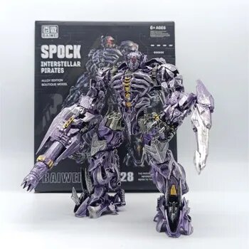 Деформационная игрушка Baiwei TW-1028 shockwave экранизация из сплава SS56 модель робота-мальчика ручной работы
