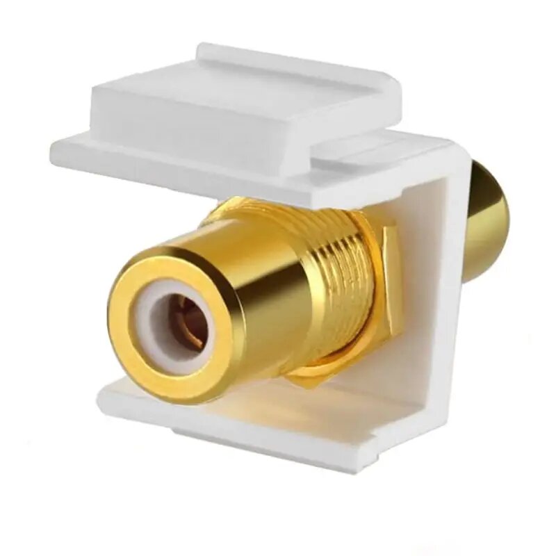 AXONUS Адаптер RCA Keystone женский RCA F-F White