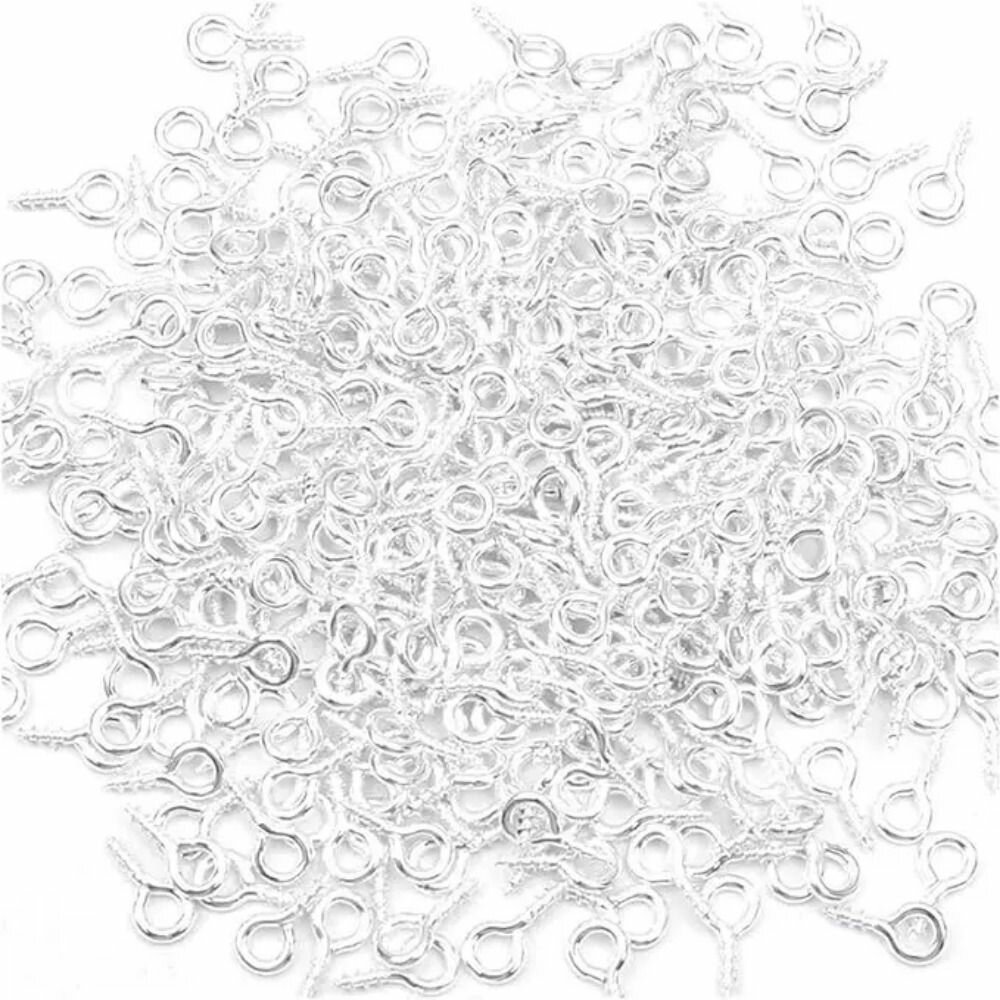 Крошечные винтовые крючки, застежки для глаз с резьбой 8 мм, аксессуары, 300 шт.