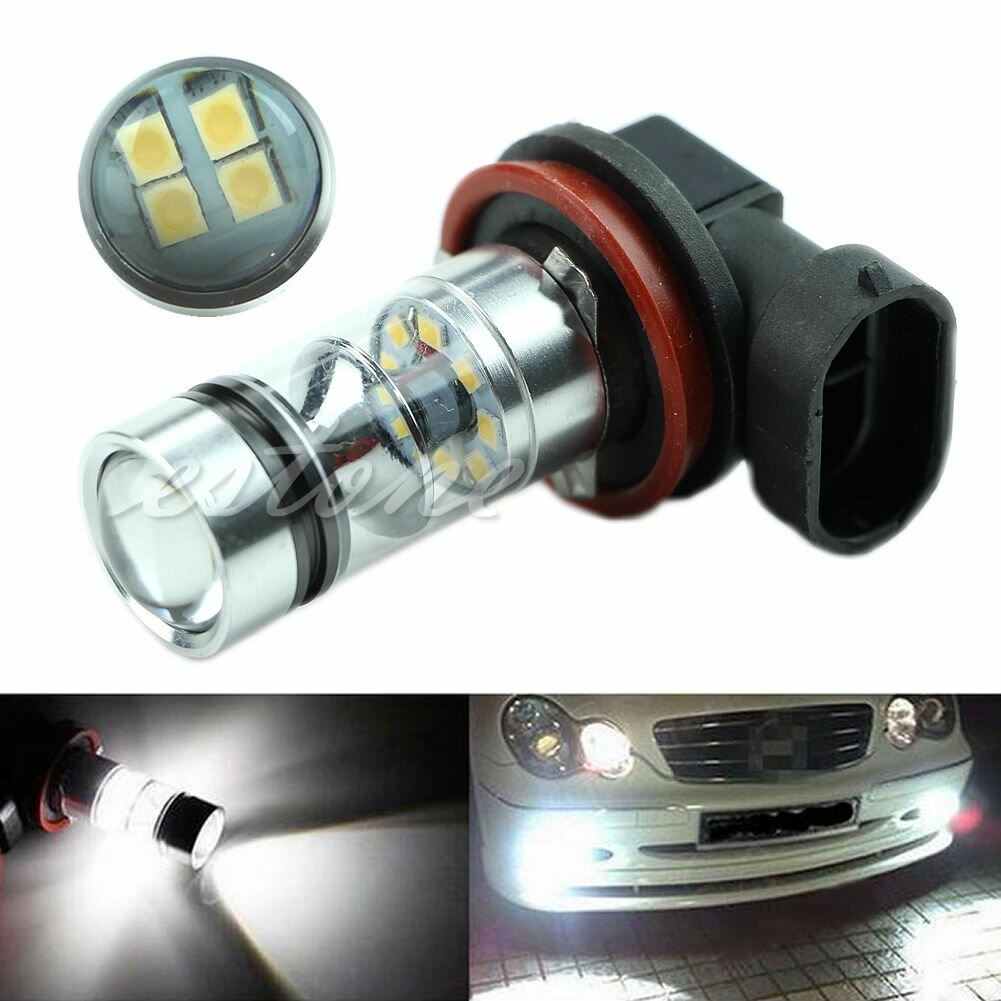 Автомобильные фары, мощные противотуманные фары H11-100W-20SMD, белый свет