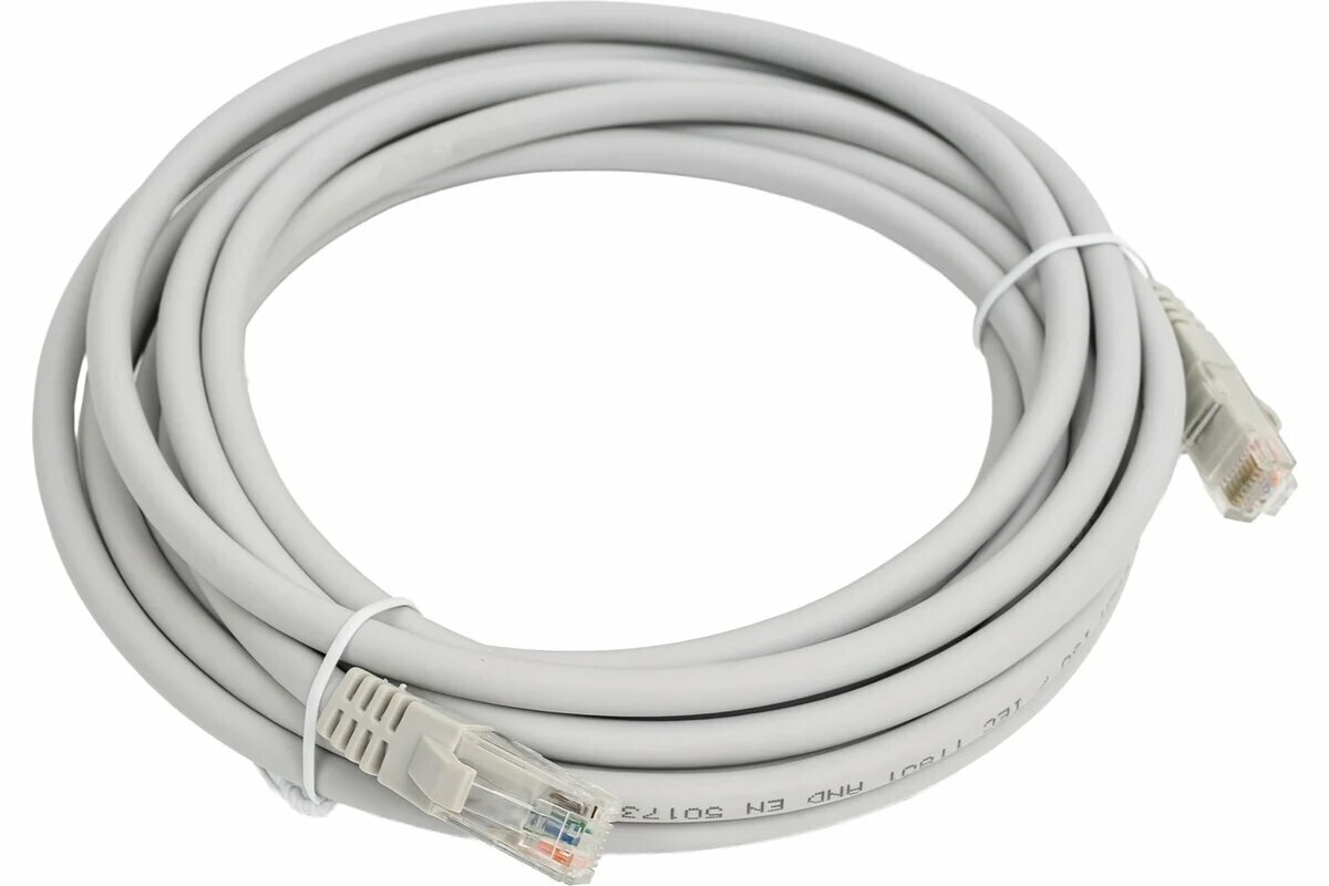 Патч-корд Suprlan 10-0170 UTP RJ-45 вил.-вилка RJ-45 кат.6 5м серый LSZH