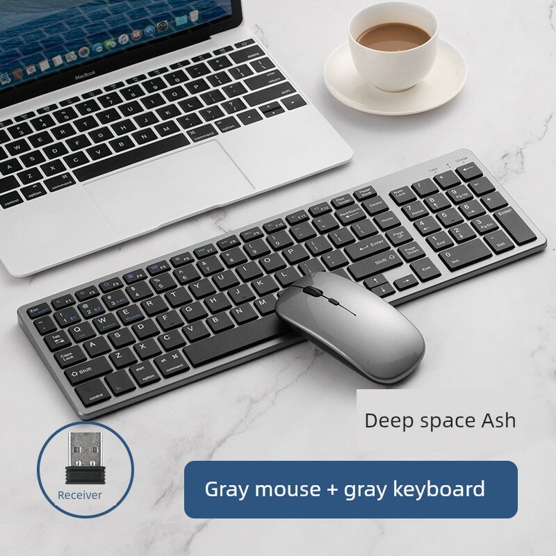 Беспроводной комплект клавиатуры и мыши Bluetooth для ноутбука, планшета, для девочек, для офиса, бесшумный, с