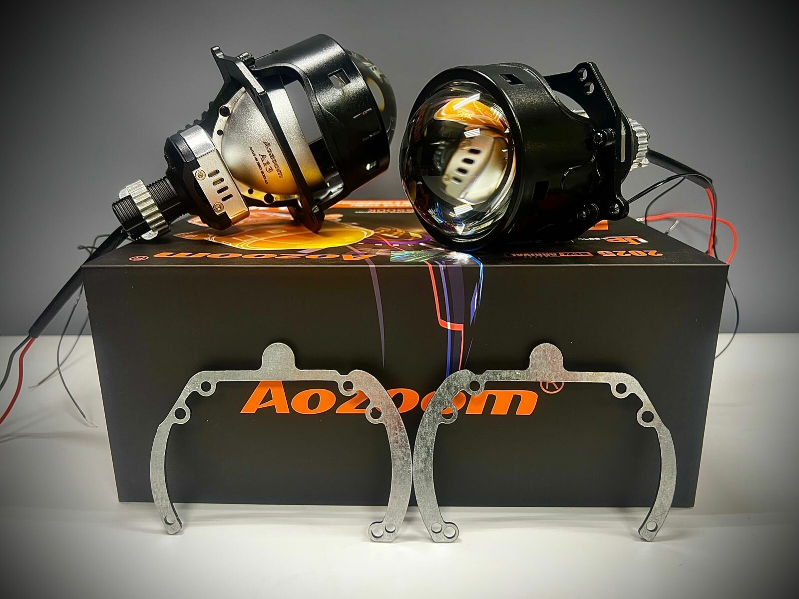 Би лед линзы Aozoom для Ford Focus 3 2011-2018 / Светодиодные линзы Аозум для Форд Фокус