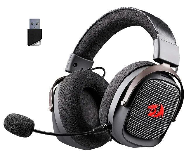 Наушники Redragon "Ushi Pro", беспроводные, шумоподавление, накладные, черные