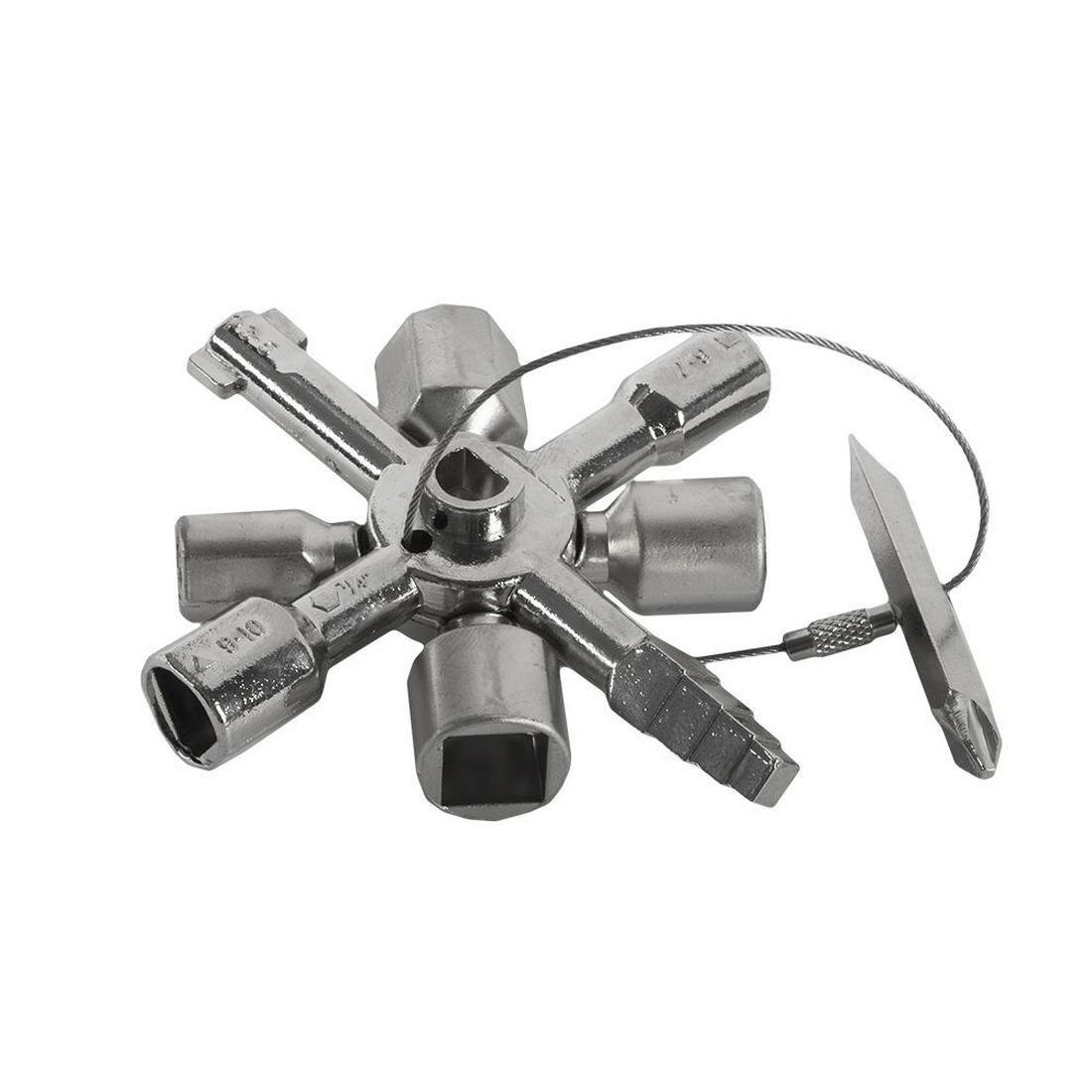 Ключ универсальный кобальт 792-926, для электрошкафов, хромованадиевая сталь, 170 мм