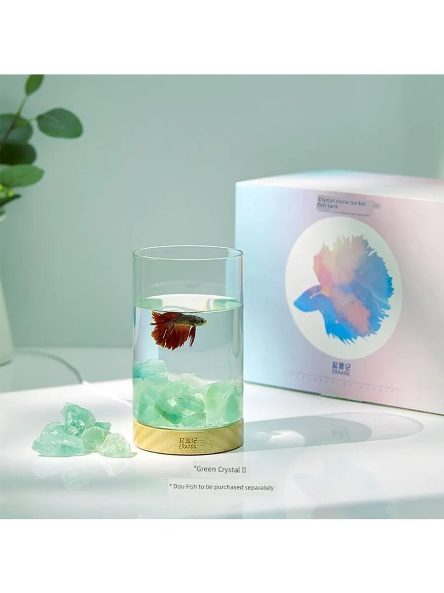 Аквариум Xiao Pei Mini, зеленый кристалл, 100x100x180мм