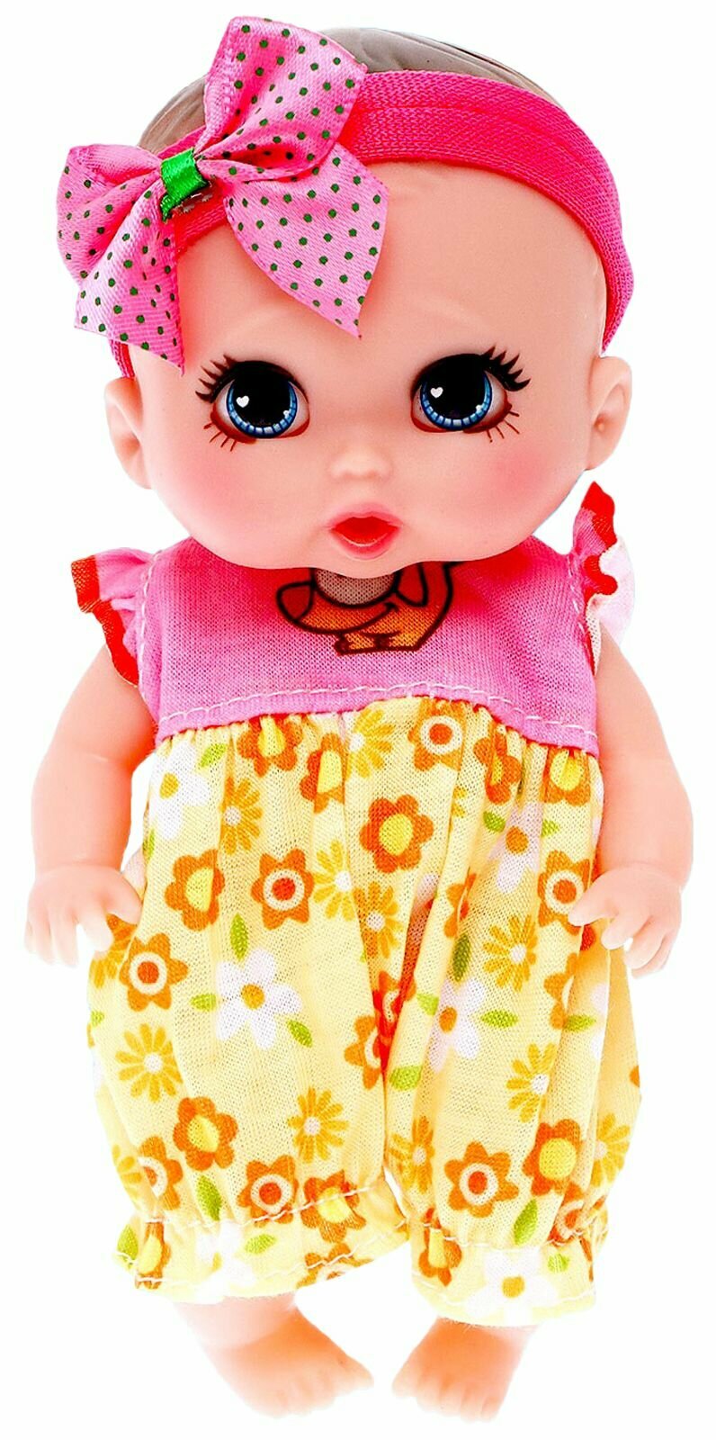 Пупс "Крошка. Пупс" с одеждой и аксессуарами для сюжетно-ролевых игр, маленькая куколка для девочек, развивающая игрушка для малышей, 15 см, цвет розовый