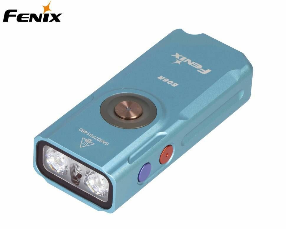 Фонарь брелок Fenix E06R Turquoise, 750 mAh, 110 метров, 700 люмен (Комплект)