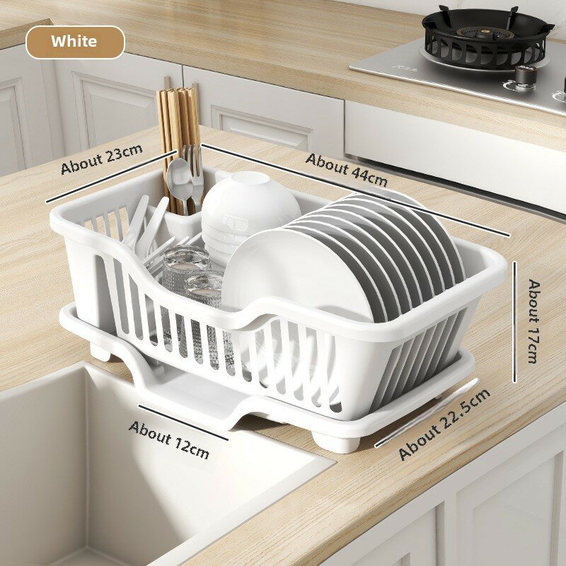 Стойка для сушки посуды, стойка для хранения посуды, стойка для хранения у мойки, коробка для хранения фильтра воды для посуды, кухни и дома (Белый [усиленный], маленький размер)