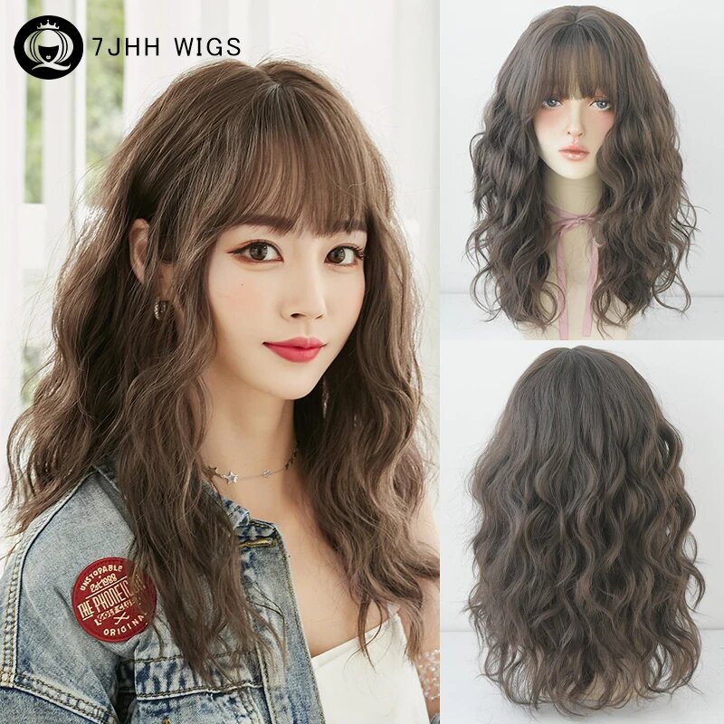 Синтетический парик 7JHH WIGS зеленый волнистый