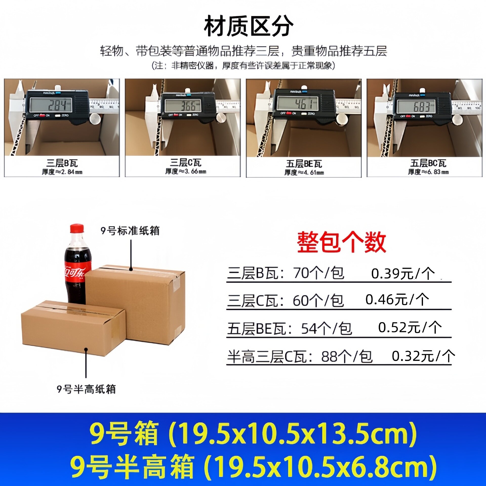 Почтовая экспресс-упаковка картонная полувысокая, картон №12, картон №13, малая партия, прямоугольный плоский картон с печатью