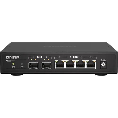 QNAP QSW-2104-2S 6-портовый коммутатор 10GbE/2.5GbE, Plug Type: EU