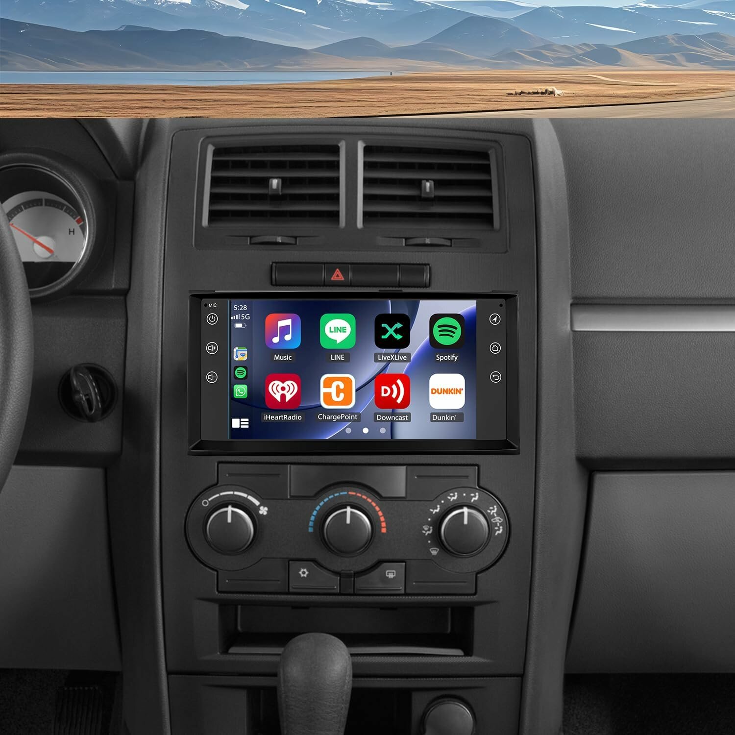 Автомобильная стереосистема Android 13 для Dodge Charger 2008, 2009, 2010, обновленный 7-дюймовый сенсорный экран IPS с