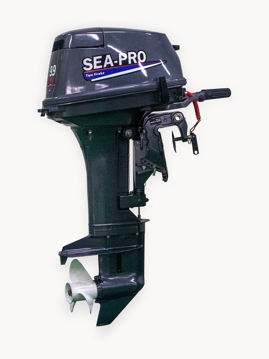 Подвесной лодочный 2-х цилиндровый мотор Sea-Pro T 9.9 pro (18 л. с.) с топливным баком и шлангом аналог Tohatsu 294 см³