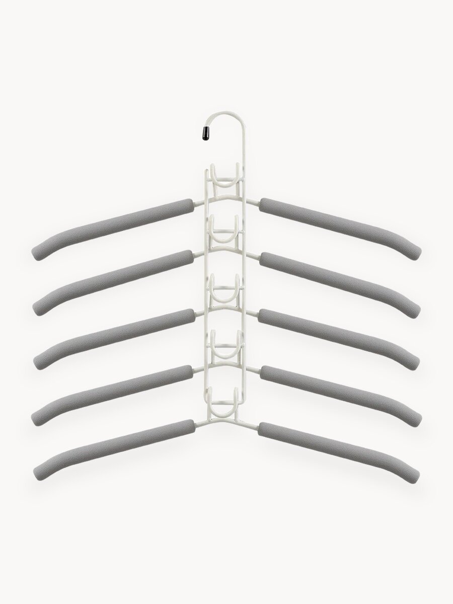 Вешалка-трансформер металл Ridberg 5 уровней (Grey) / нескользящие