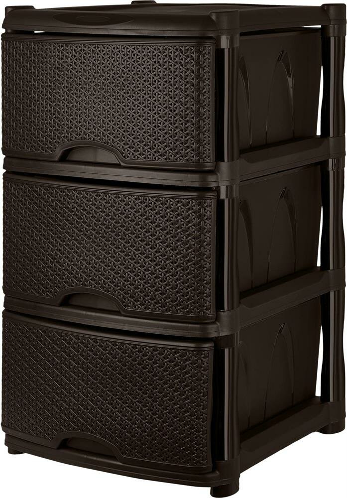 KEEPLEX KL377212011 Rattan трехсекционный 48х41х72,3см темный каштан