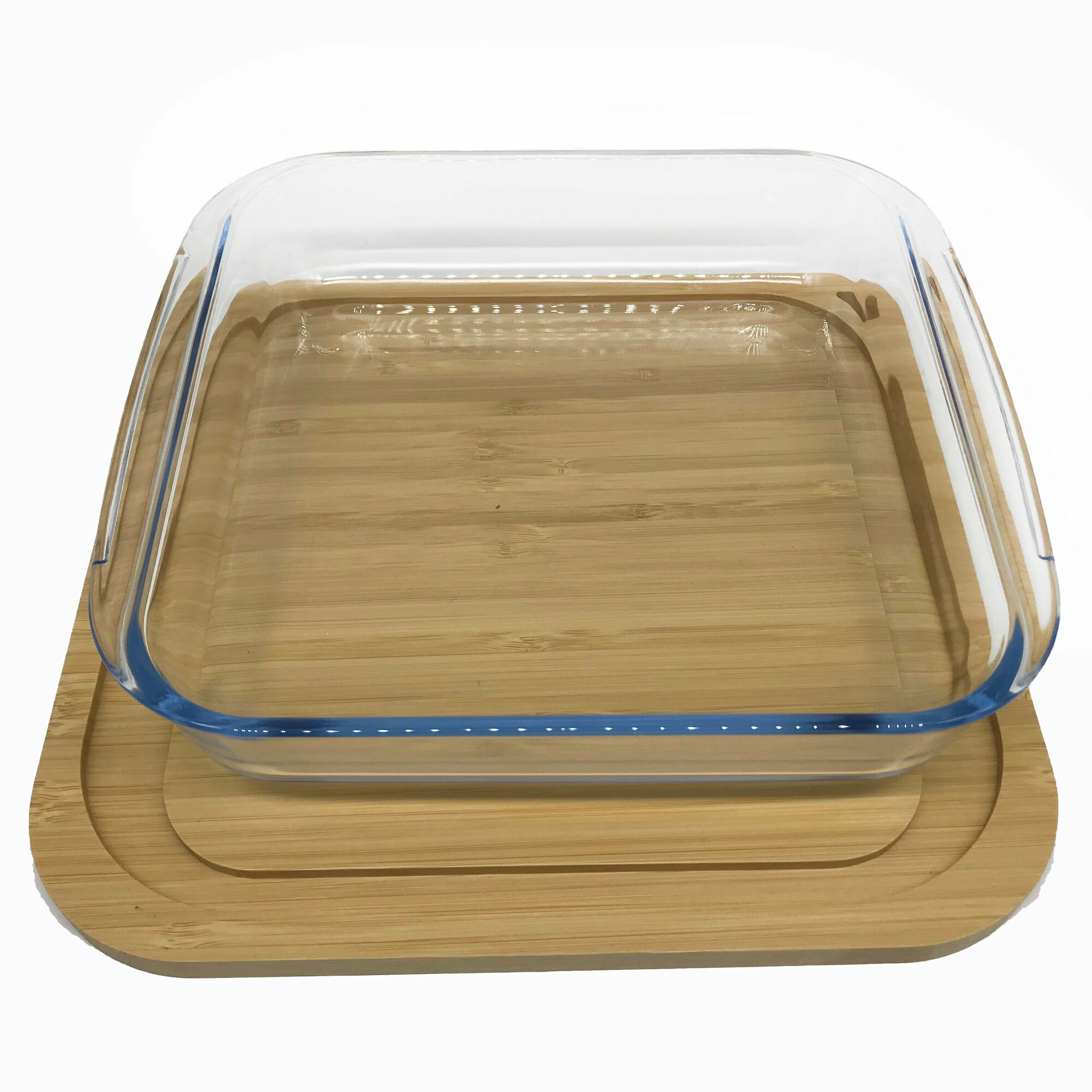 Форма для запекания Fresco, квадратная, с бамбуковой крышкой, 1.8л