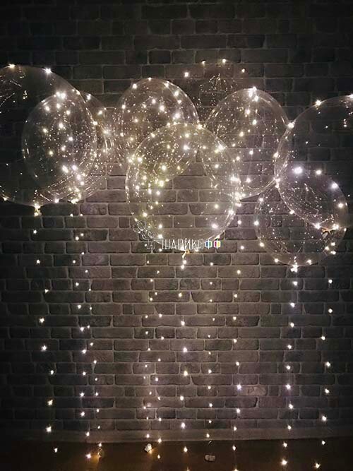 Прозрачные светящиеся шары №3