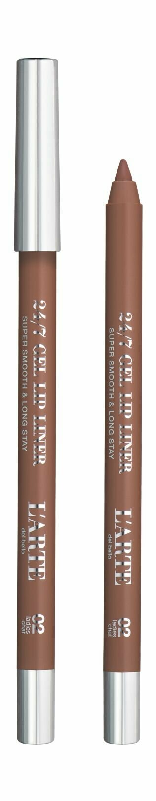 L'ARTE DEL BELLO Карандаш гелевый для губ 24/7 Gel Lip Liner устойчивый, 1,1 г, 02 ladies chat