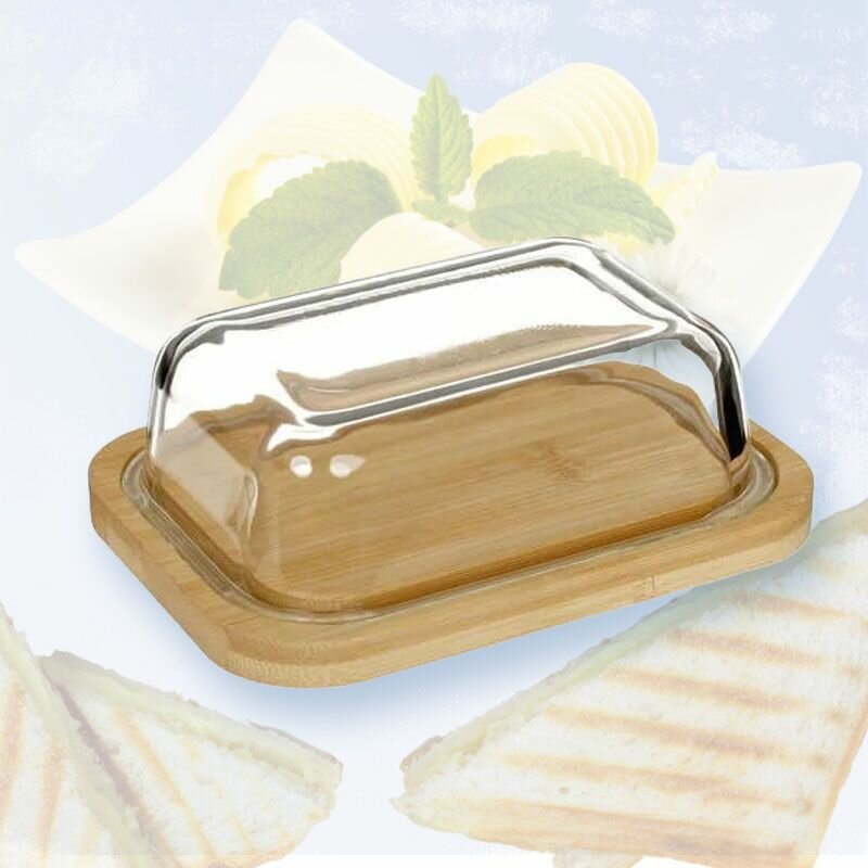 Масленка Aceline BB-370 прозрачный, бамбук, стекло 5мм