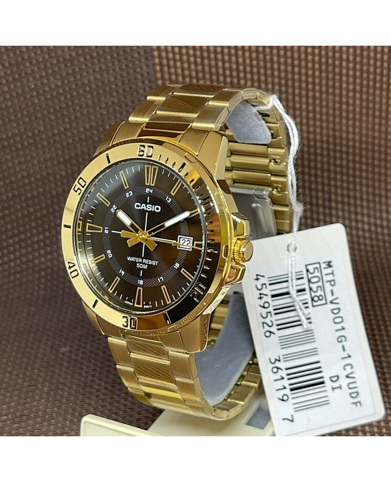 Наручные часы CASIO Collection, черный/золотой/белый — фото 1