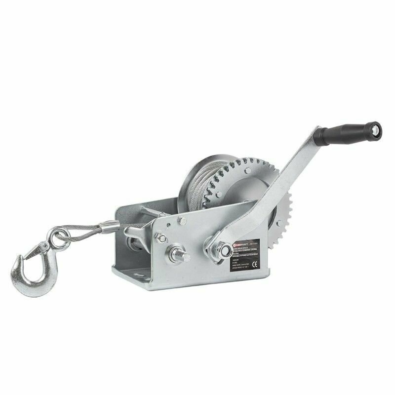 Лебедка барабанная ручная г/п 810кг (стальной трос 10м/4,5 мм )