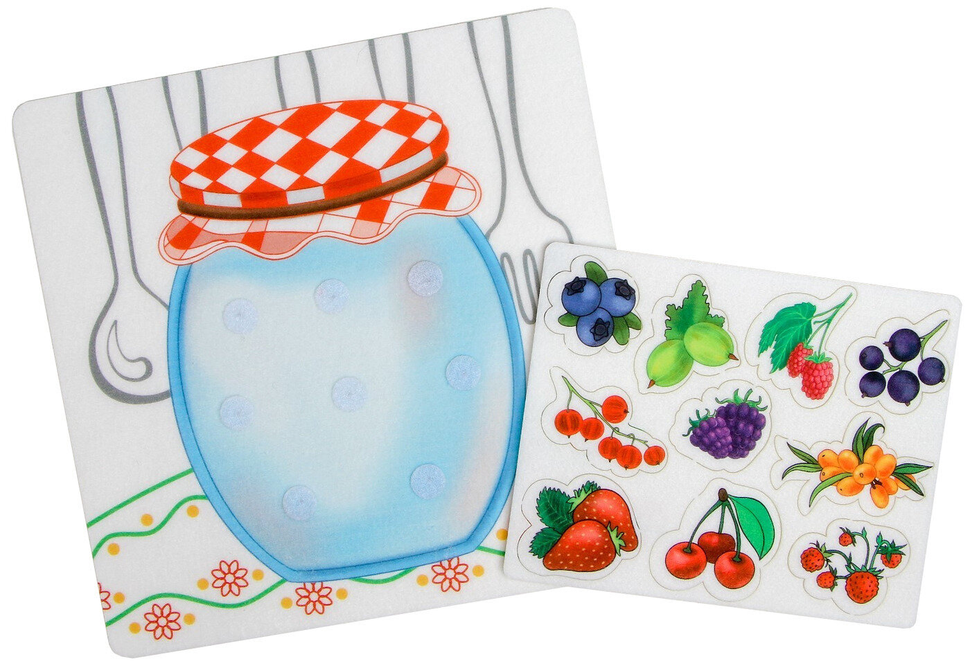 Развивающая игра с липучками Smile Decor "Ягодное варенье" для малышей, игровой набор для юного повара из фетра