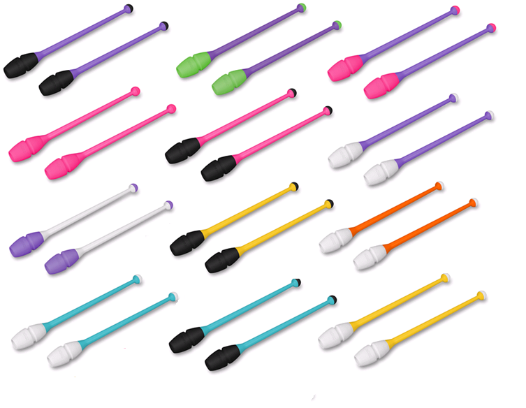 Булавы для художественной гимнастики вставляющиеся Indigo 36 см (бирюзово-салатовый)