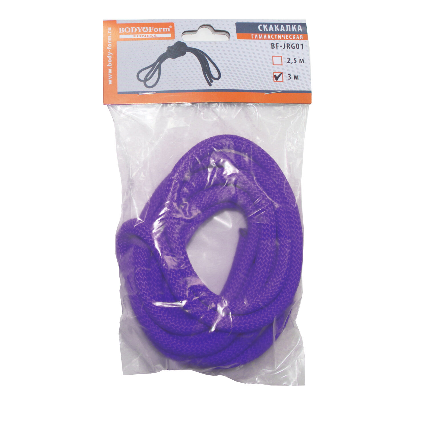 Скакалка гимнастическая Bf-sk02 (bf-jrg01) 3м, 180гр (фиолетовый)