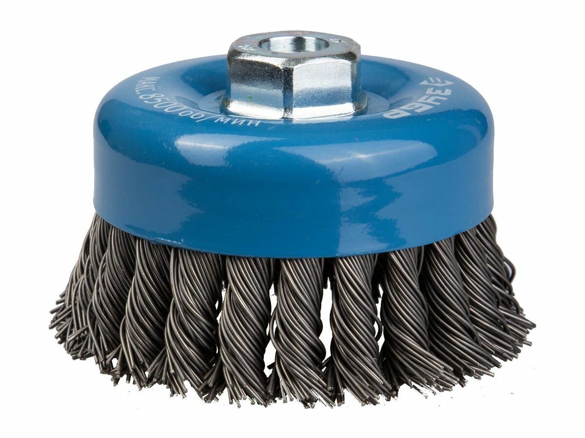 Щетка чашечная для УШМ плетеные пучки стальной проволоки 100 мм М14 Зубр профи 35277-100_z02