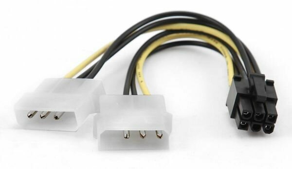Переходник питания 2 Molex на 6 pin видеокарту