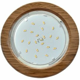 Ecola GX53 H4 светильник встраив. без рефл. дерево Темный Орех 38x106 (к+)