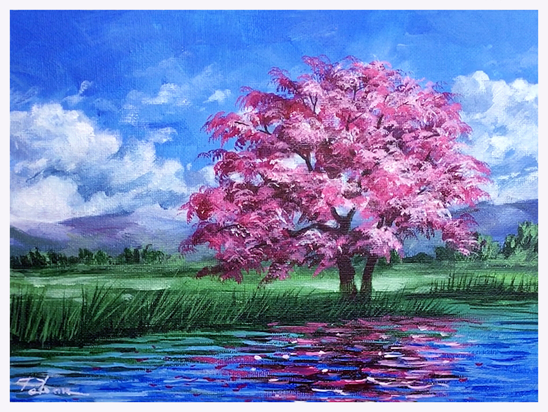 Цветущая слива, апрель 2023 (без рамы)