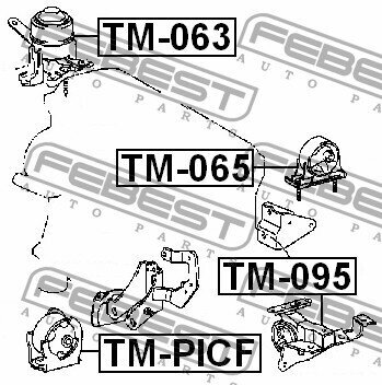 Подушка двиг. перед. TOYOTA RAV4 ACA2 2000-2005, TMPICF FEBEST TM-PICF