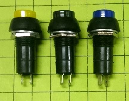 Кнопка MG-D-208 (PB-305, RWD-208, PBS-11B) OFF-(ON) Без фиксации Черная