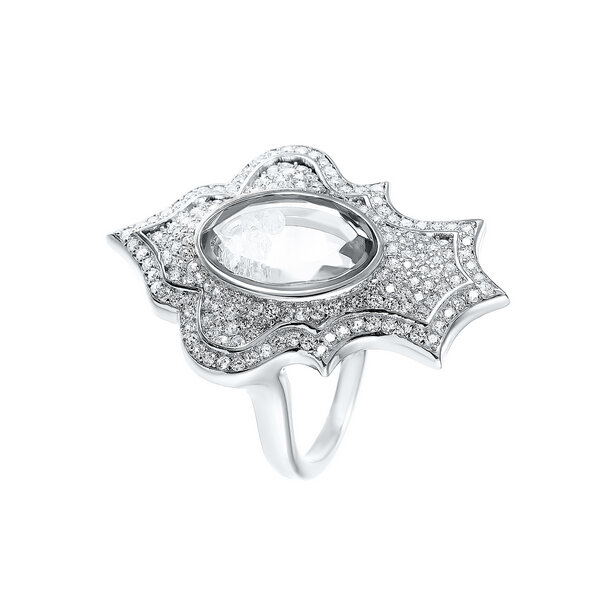 Кольцо, серебро, 925 проба, фианит