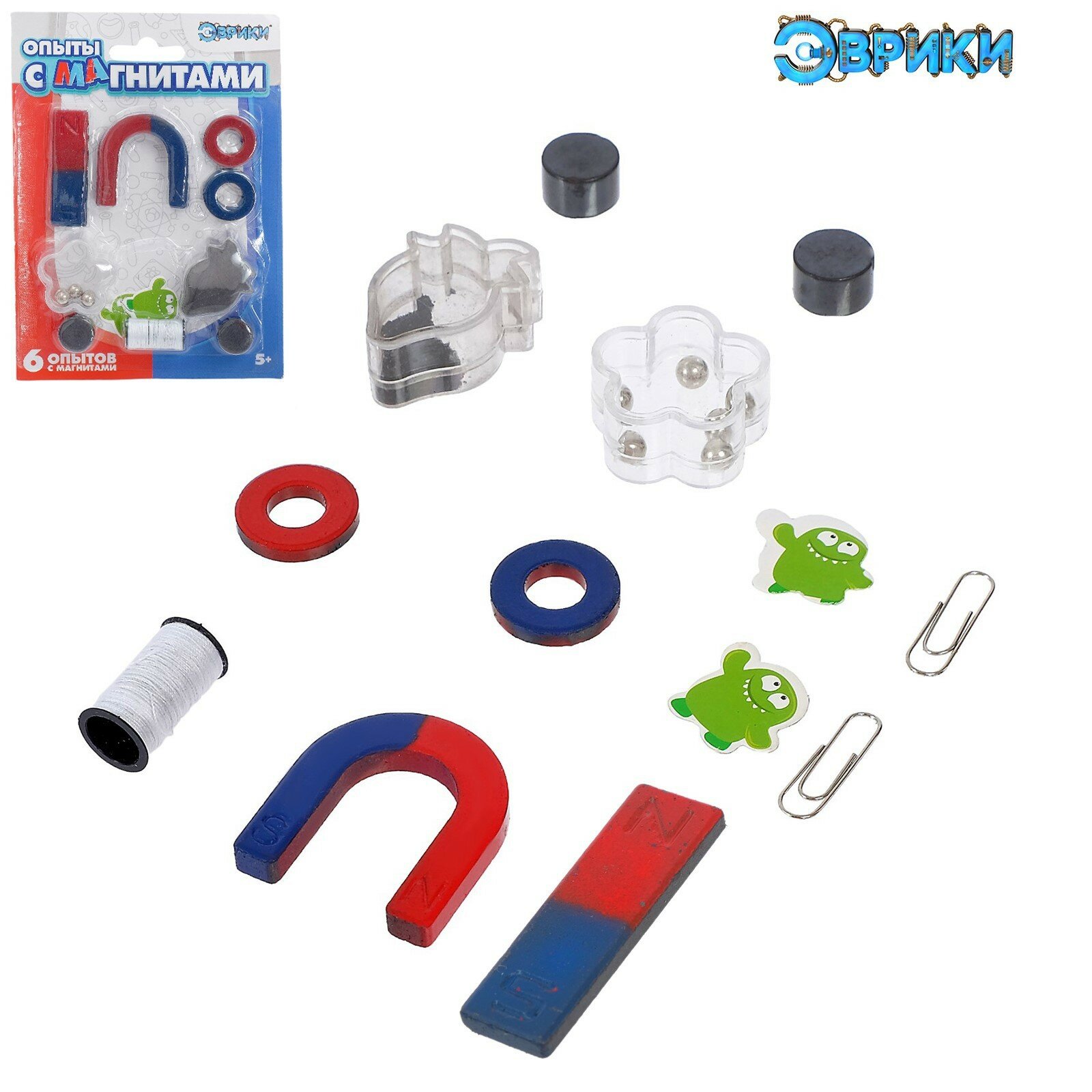Набор для опытов «Опыты с магнитами», 6 опытов, 4320160