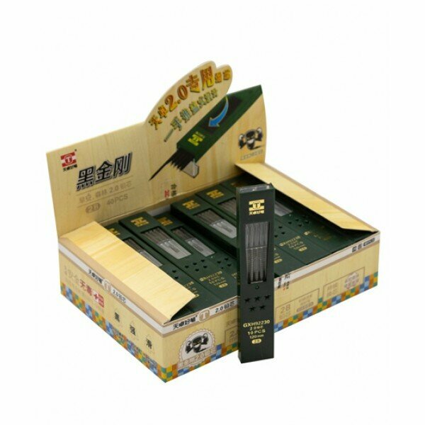 Грифели для механческого карандаша 2B, толщина 2 мм