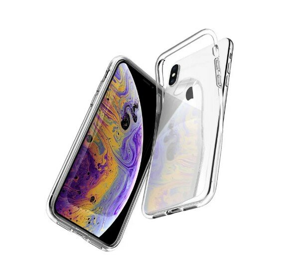 Чехол-накладка, для iPhone XS, силиконовый, прозрачный, тонкий, гарантия качества