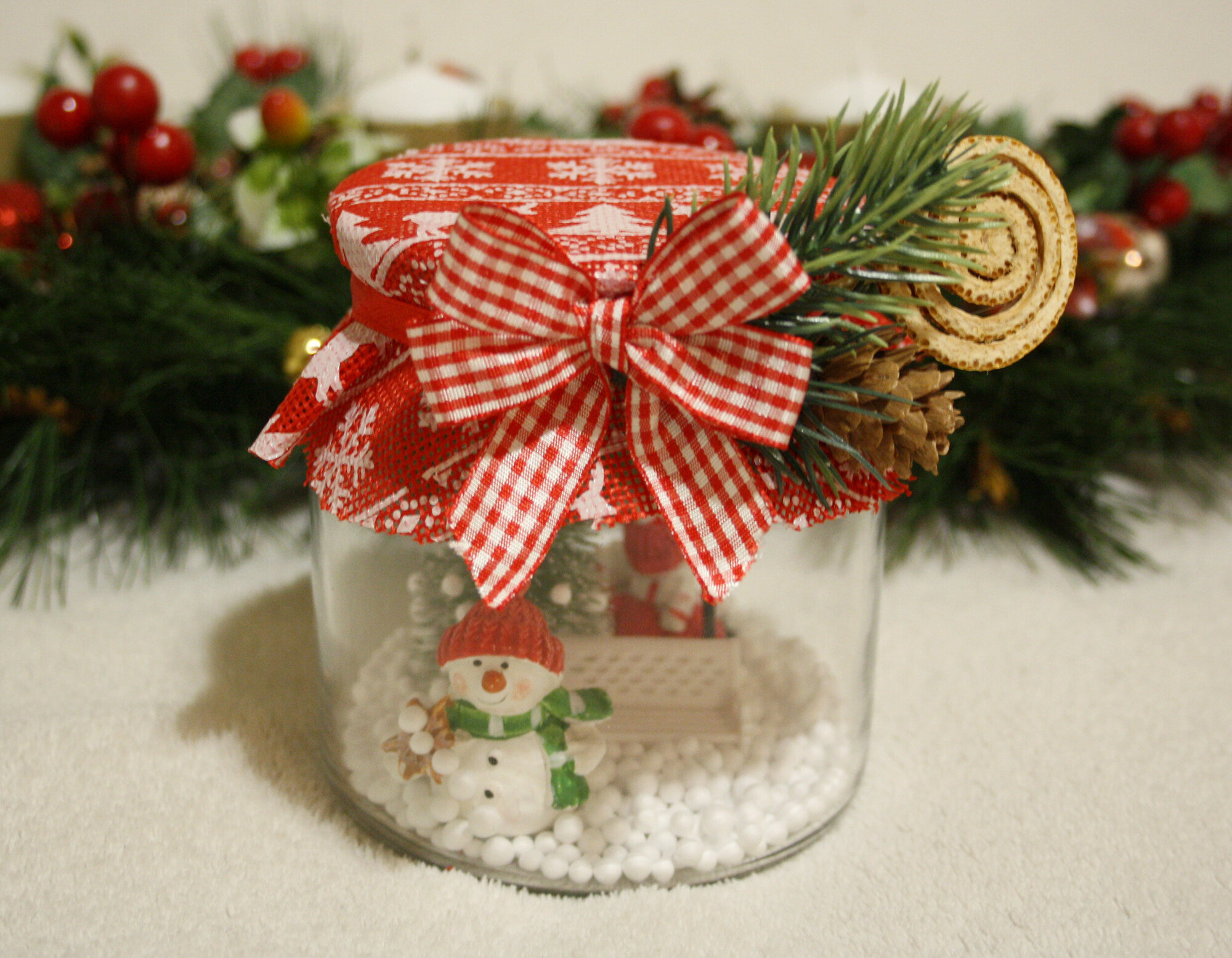 Новогодний сувенир Снеговики