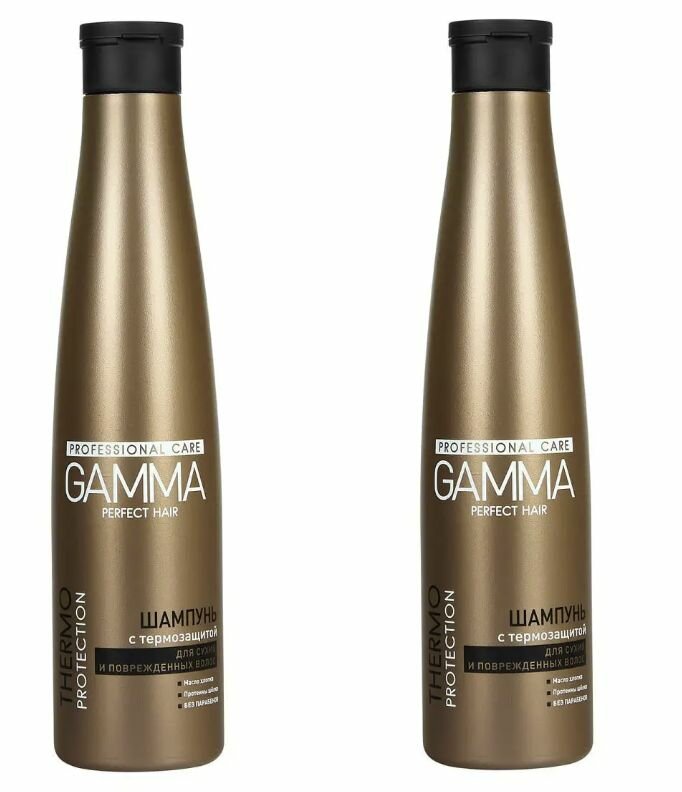 Gamma Perfect Hair Шампунь для сухих и поврежденных волос, с термозащитой,350 мл,2шт