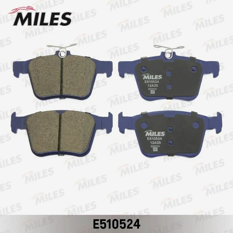 Колодки задние MILES "Керамика" для VW Golf VII 2012-, Passat 2014- / Audi A3 2013-, Q2 2016-, TT 2014-