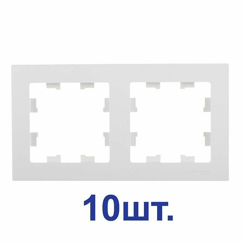 Рамка Schneider Electric Atlas Design ATN000102 двухместная универсальная белая (10 шт.)
