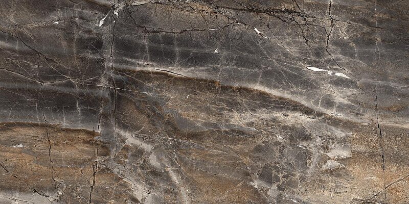 Керамогранит Laparet Electra Brown полированный 60x120 см под мрамор глянцевая