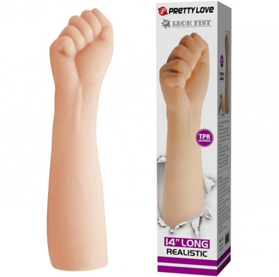 Стимулятор для фистинга в форме руки телесный 36 см